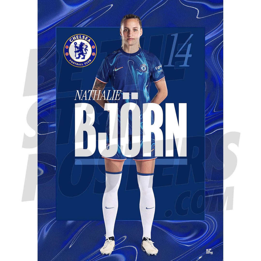 Chelsea FC Bjorn 24/25 Headshot Poster Officially Licensed Product A3 ...