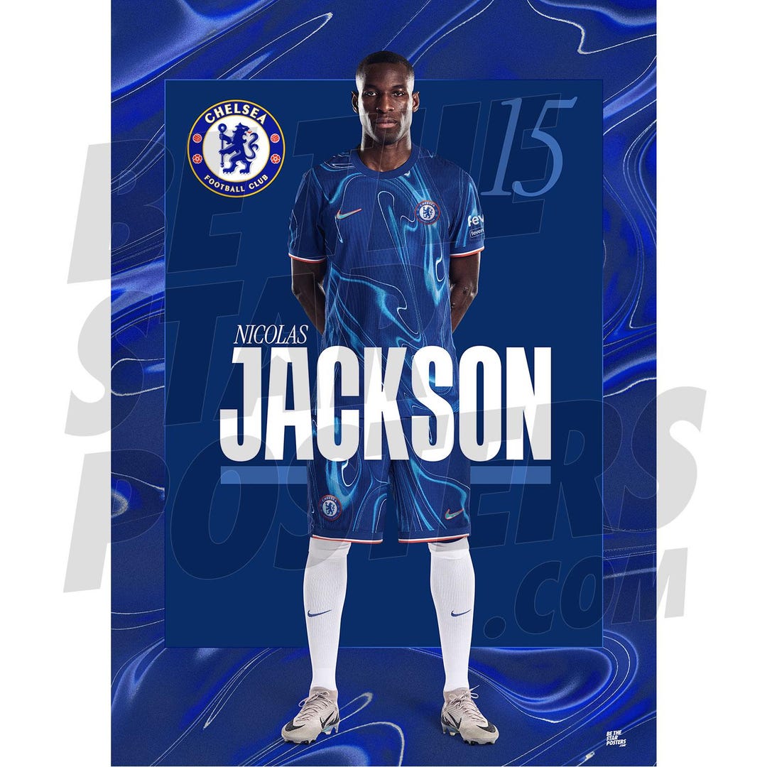 Chelsea FC Jackson 24/25 Headshot Poster - Officially Licensed Product ...