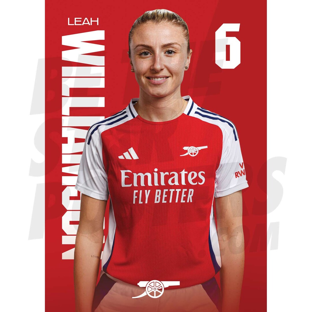Arsenal FC Williamson 24/25 Headshot Poster - Officially Licensed ...