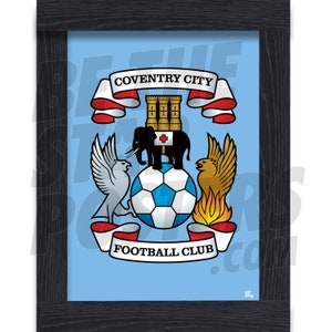 Coventry City FC Crest Poster Officially Licensed Product A4 / A3 / A2 ...