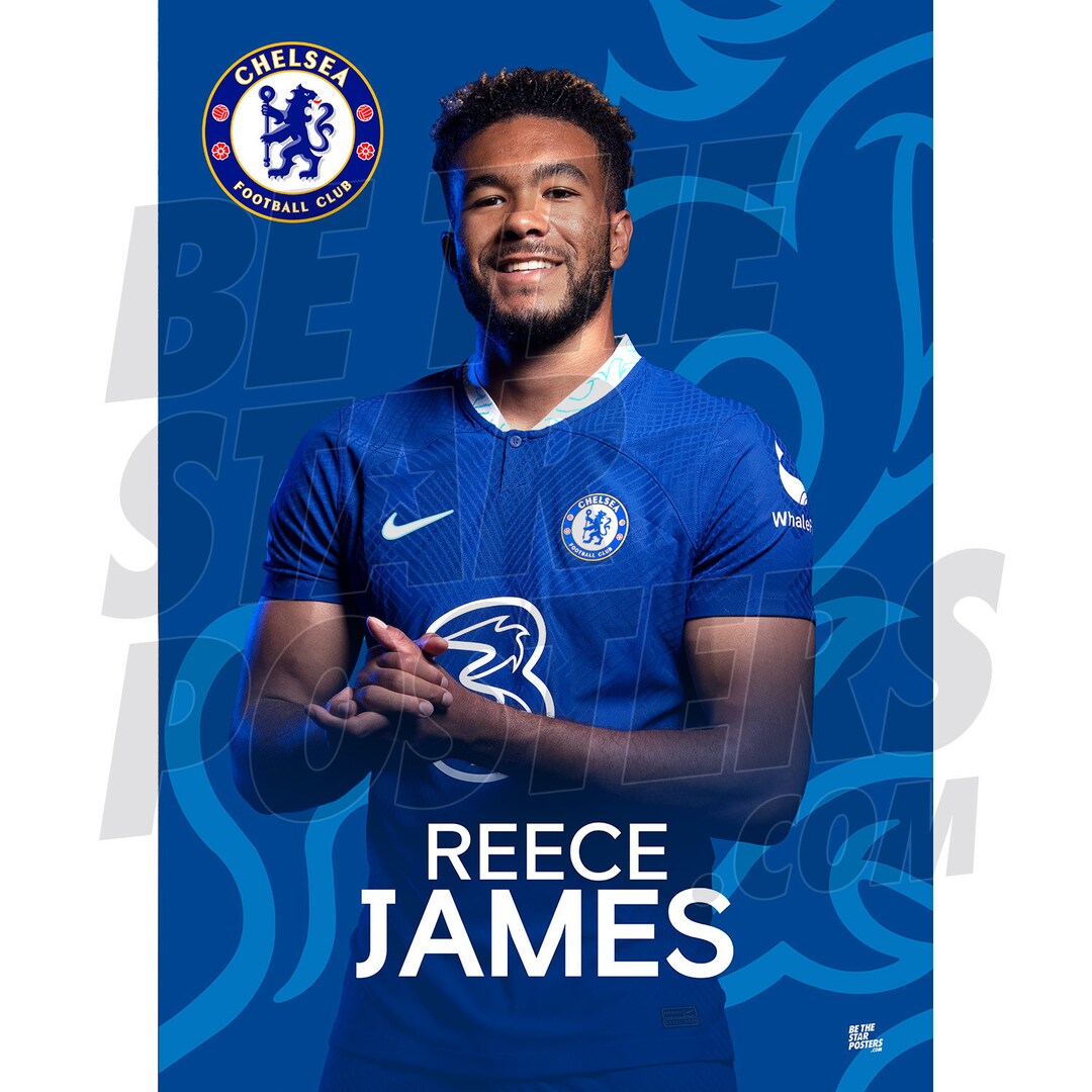 Chelsea FC James 22/23 Headshot Poster Officially Licensed Product A4 ...