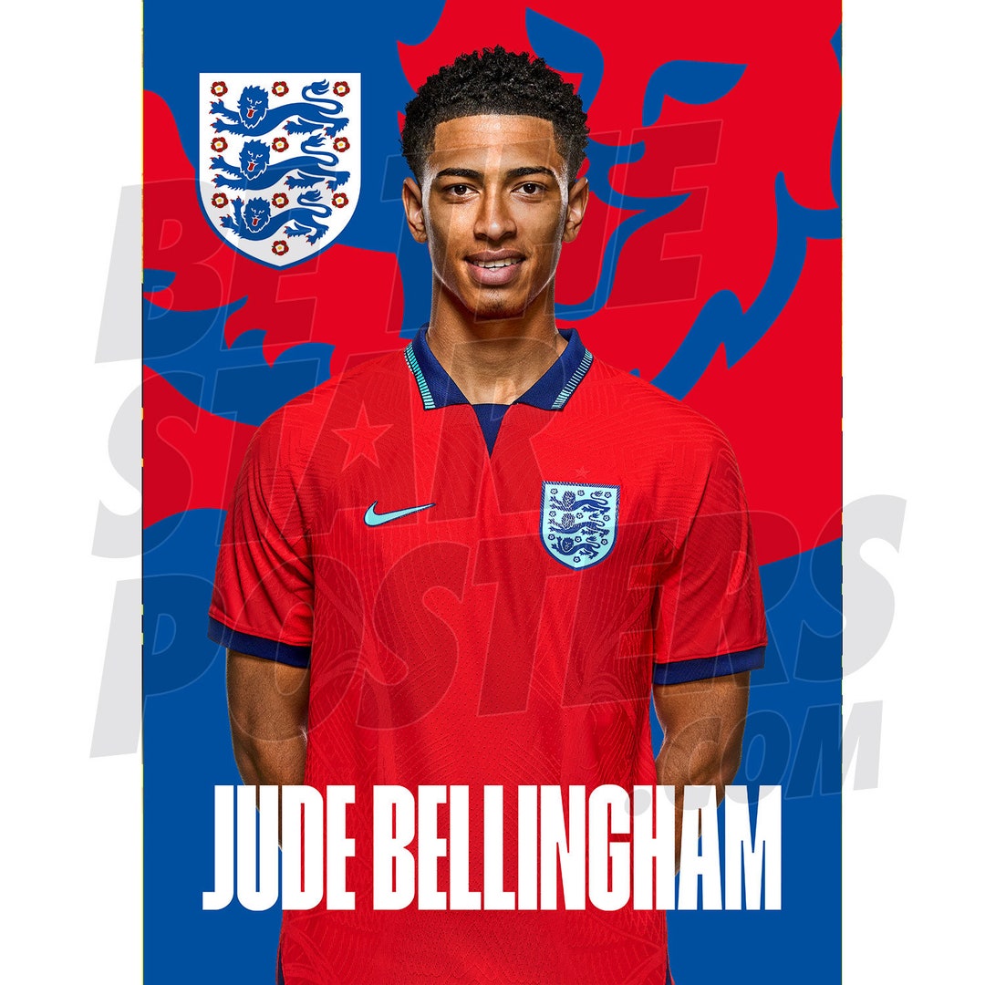 England Bellingham 22/23 Away Headshot Poster Officially Licensed ...