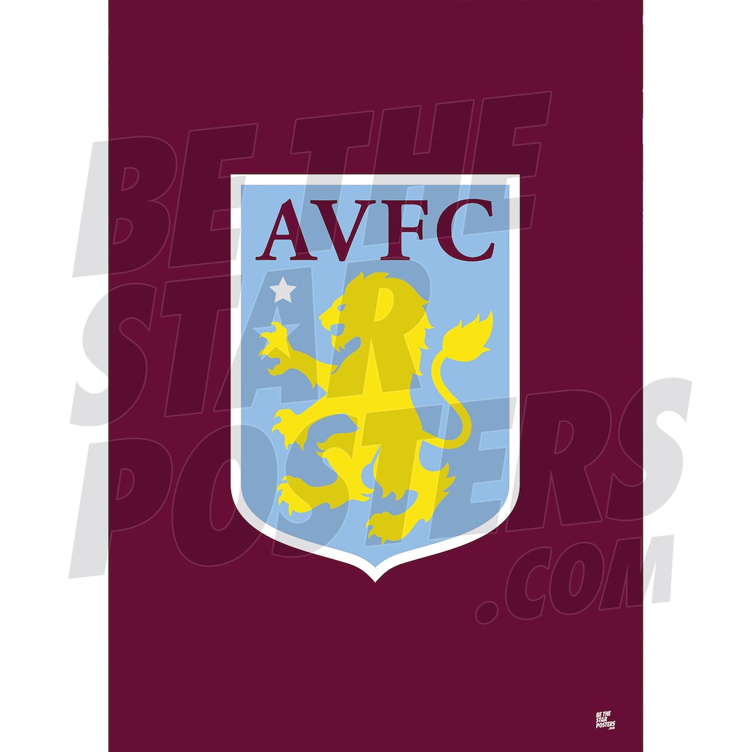 Aston Villa FC Crest Poster - Etsy
