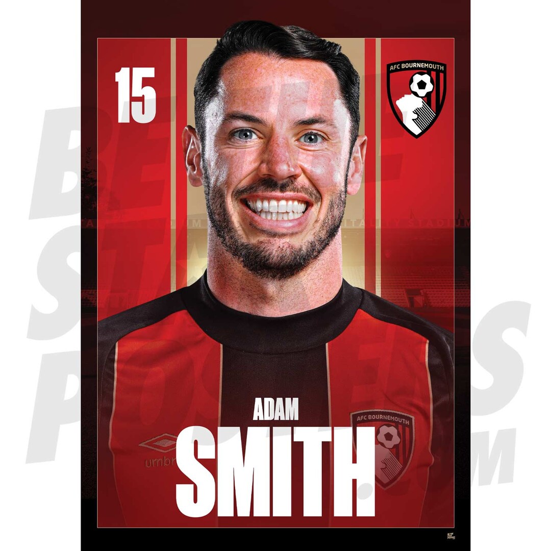 AFC Bournemouth Smith 24/25 Headshot Poster - Officially Licensed ...
