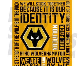 Wolverhampton Wanderers FC Player Montage 22/23 Poster - Officially ...