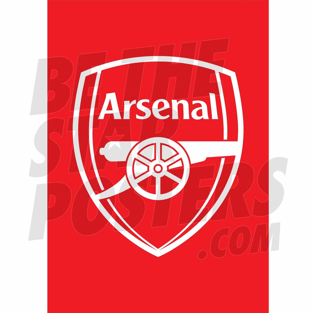 Arsenal FC Crest Monotone Poster Officially Licensed Product - Etsy
