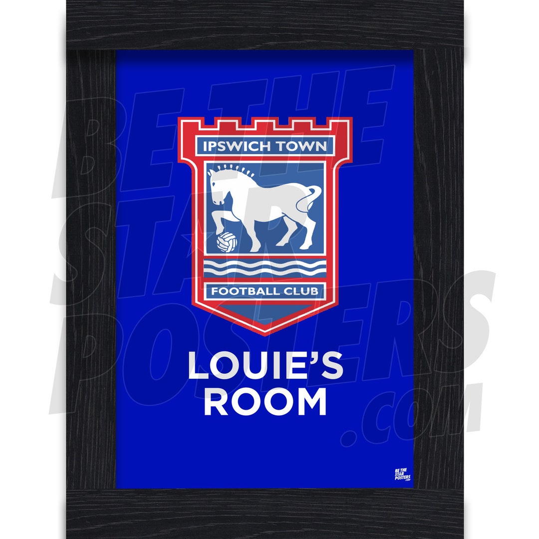 Ipswich Town FC Personalised Crest Poster Officially Licensed Product ...