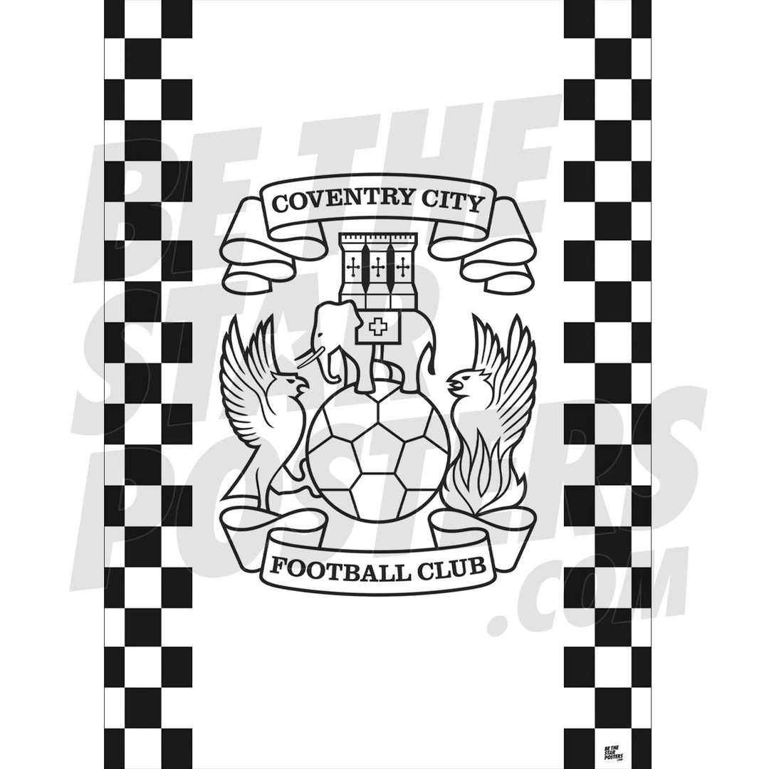 Coventry City FC Mono Crest Poster - Officially Licensed Product A4 ...