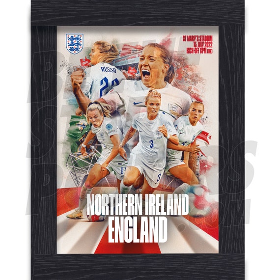 England Lionesses Limited Edition Match Day Artwork V Northern - Etsy