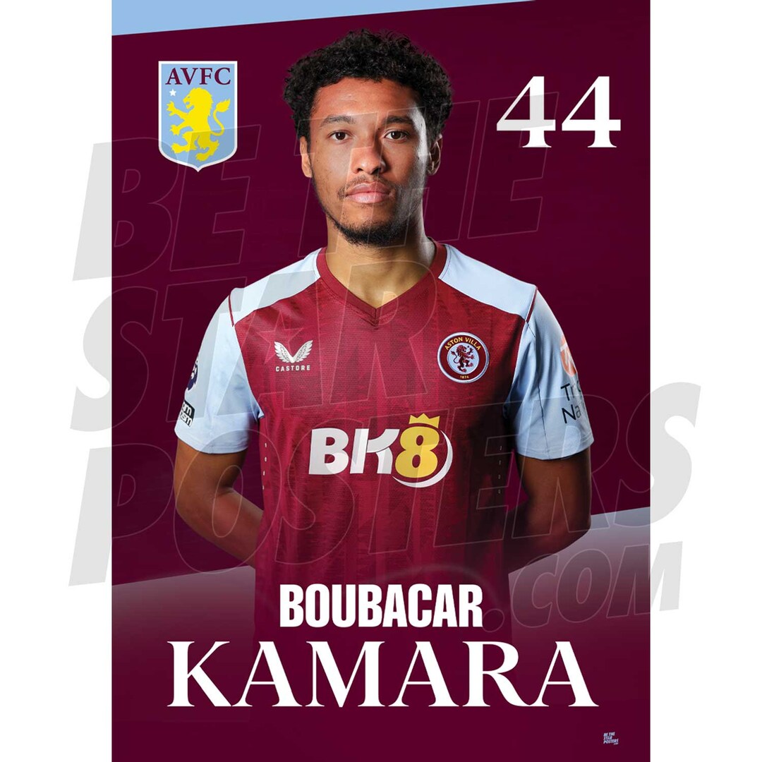 Aston Villa FC Kamara 23/24 Headshot Poster - Etsy