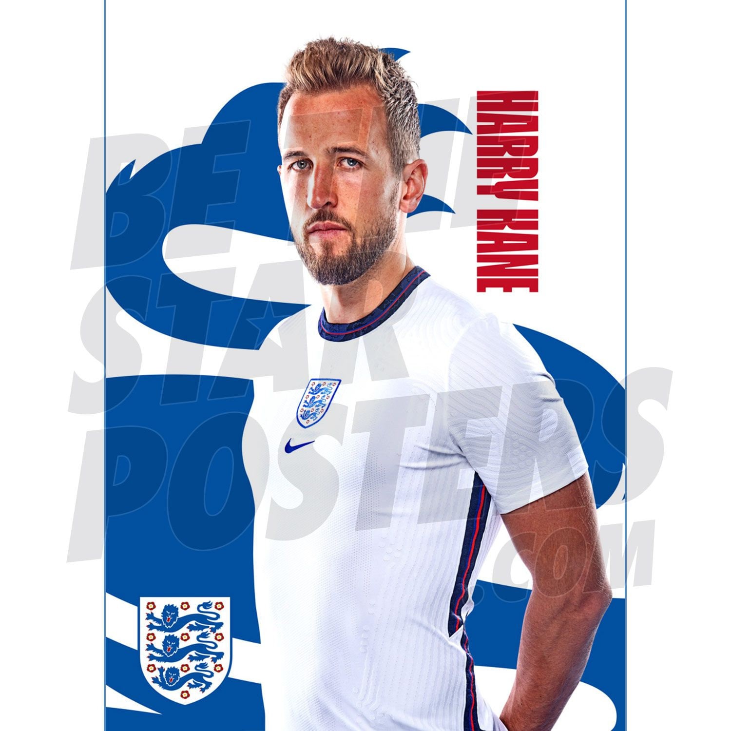 England Men's Football Team Harry Kane 20/21 Headshot - Etsy