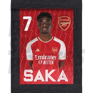 Arsenal FC Saka 23/24 Headshot Poster Officially Licensed Product A3 ...