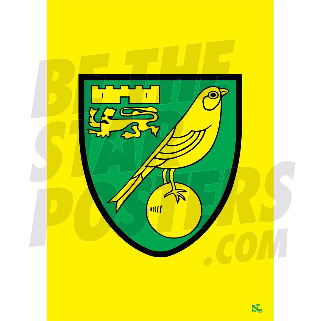 Norwich City FC Crest Poster Officially Licensed Product A4 / A3 Framed ...