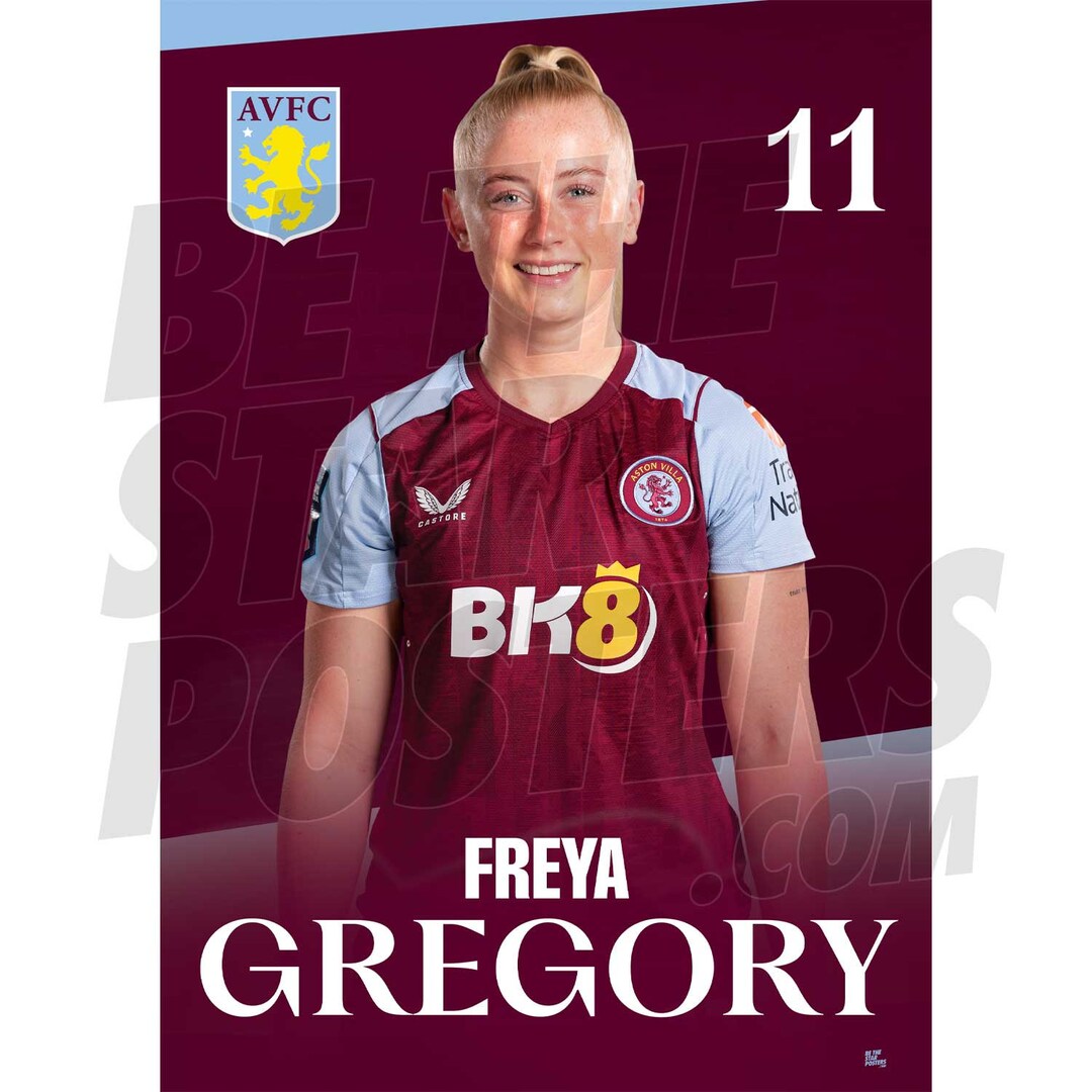 Aston Villa Women FC Gregory 23/24 Headshot Poster - Etsy