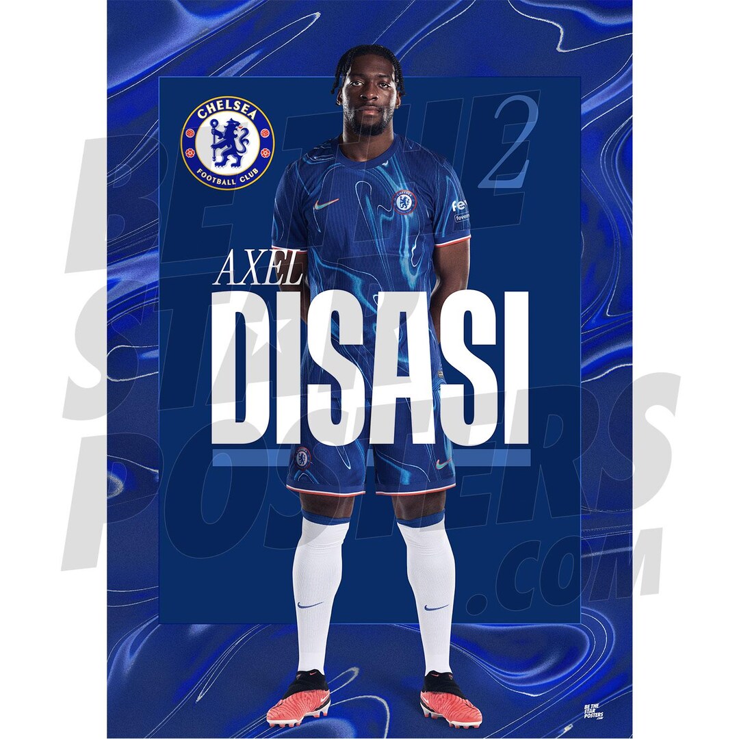 Chelsea FC Disasi 24/25 Headshot Poster - Officially Licensed Product ...