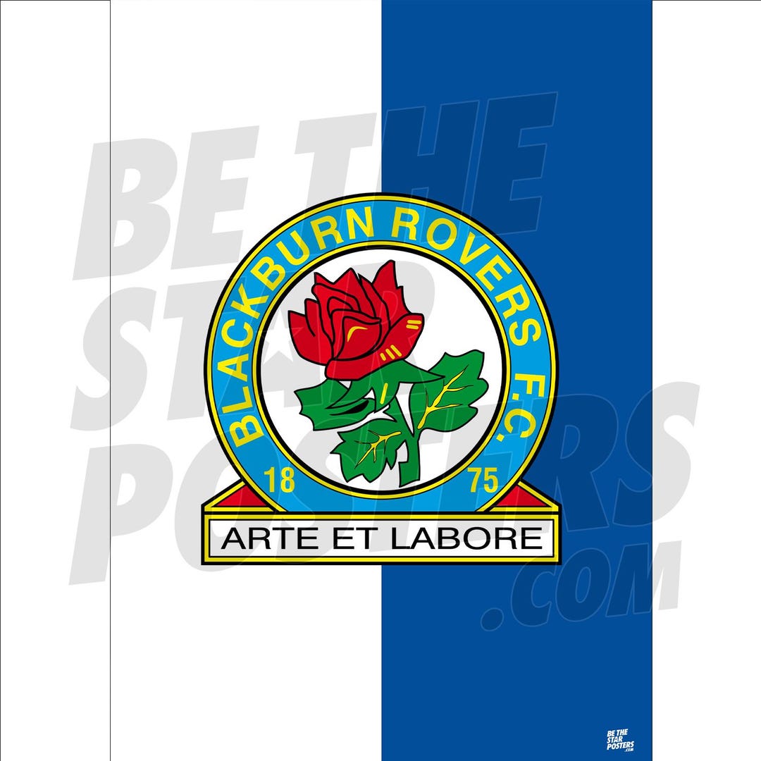Blackburn Rovers FC Crest Poster - Officially Licensed Product - Etsy