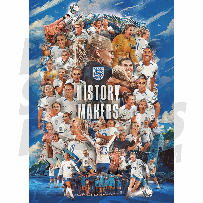 Lionesses History Makers Montage Poster - Officially Licensed Product ...