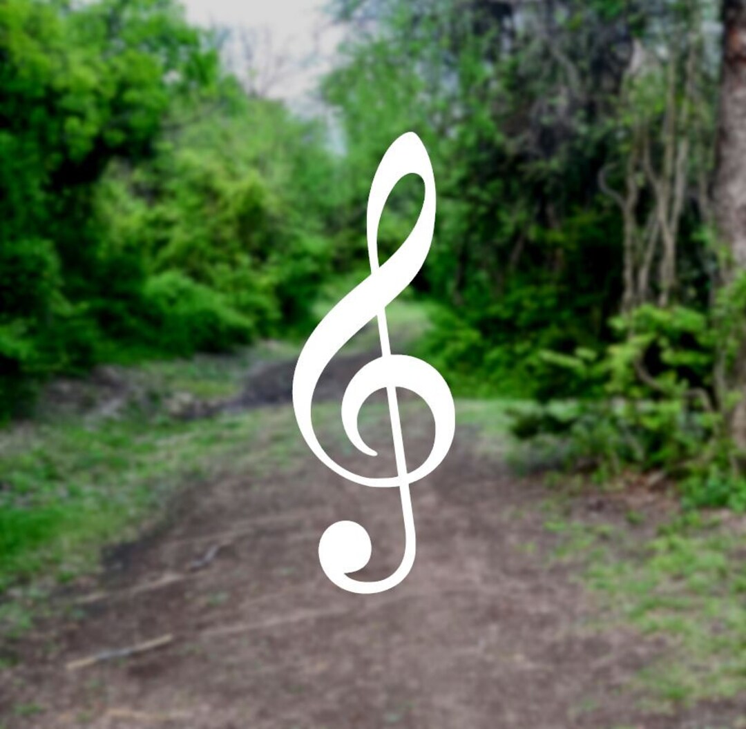 Treble Clef [PICK COLOR] Music Vinyl Decal Sticker for Laptop/car/truck ...