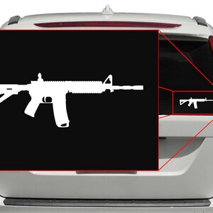 AR 15 PICK COLOR M4 Assault Rifle Vinyl Decal Sticker for Laptop/car ...