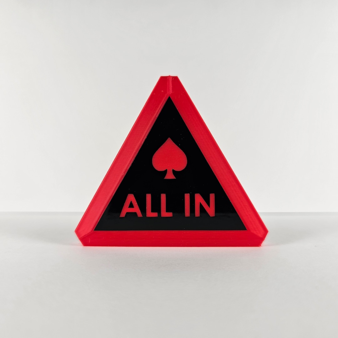 3 ALL IN Triangle Button Chip for Texas Holdem Poker Custom Options ...