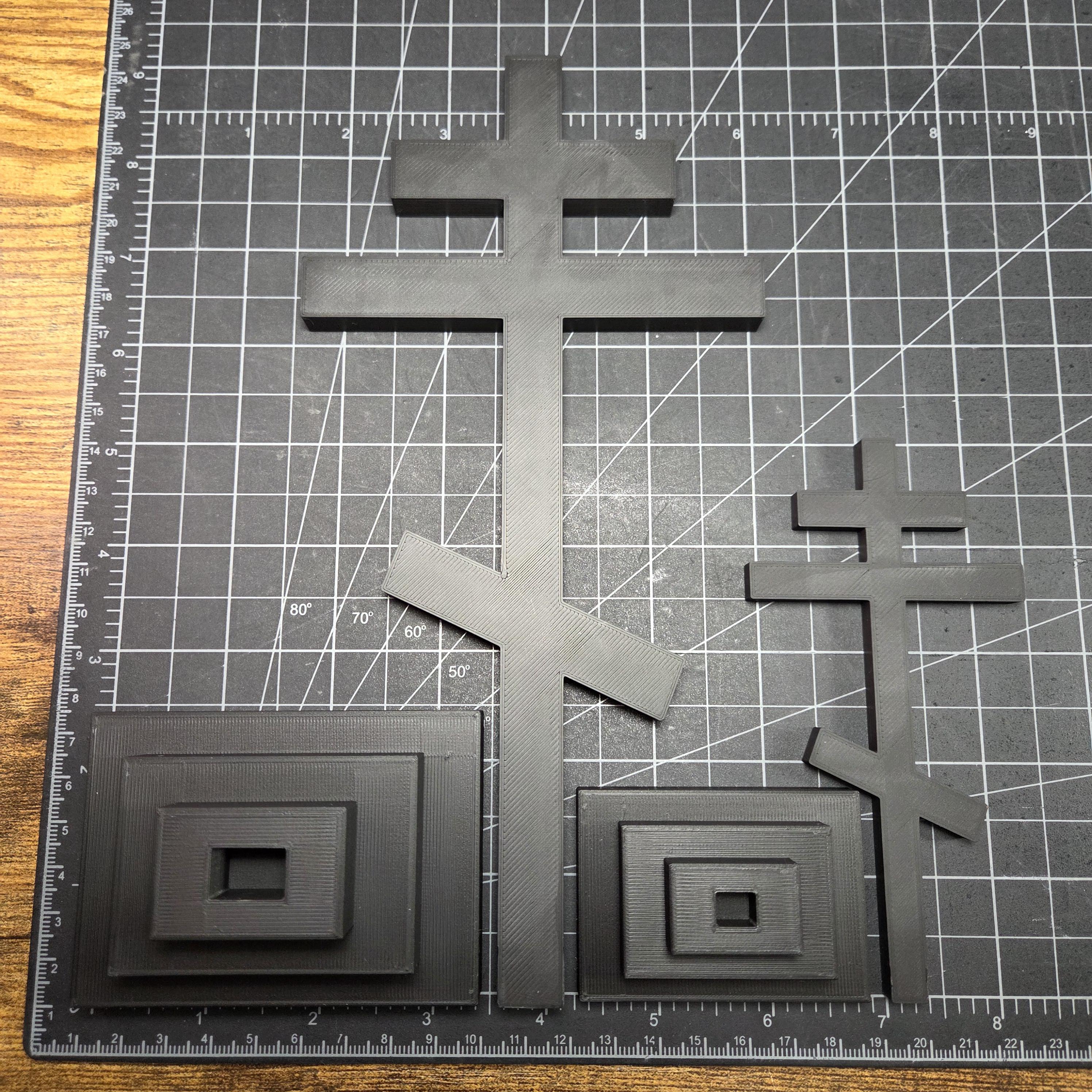 Orthodox/catholic 3-bar Cross W/ Stand- 3D Printed - Multiple Colors ...