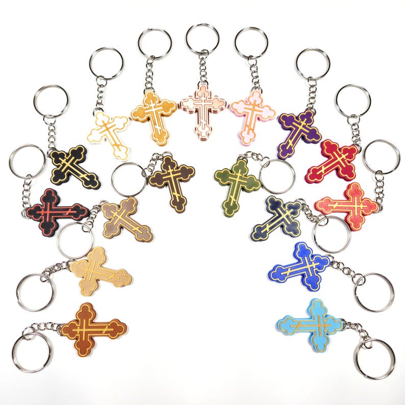 1.6" Orthodox Cross Keychains - 3D Printed Christian Bookstore Supplies ...