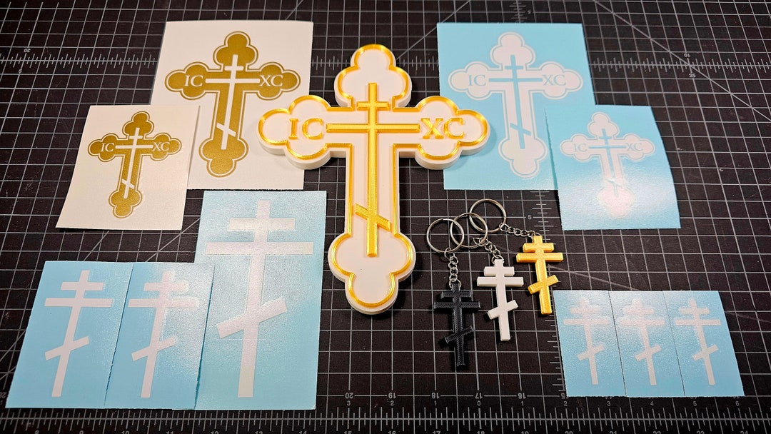 8 Orthodox Cross Package Crosses, Keychains, Decals - Etsy