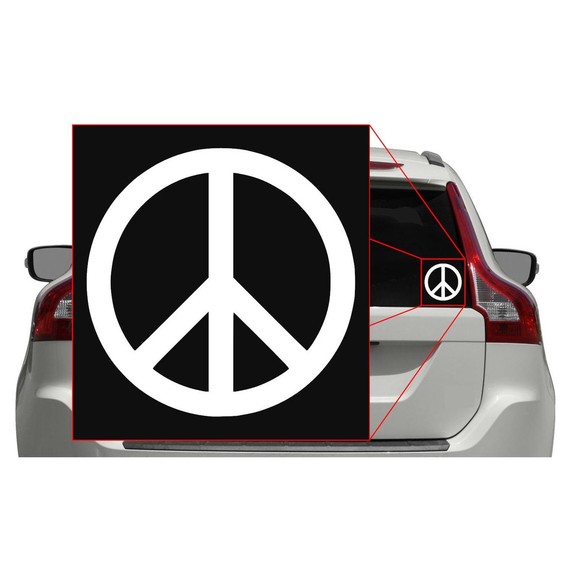 Peace Sign Symbol [PICK COLOR] Vinyl Decal Sticker for Laptop/car/truck ...