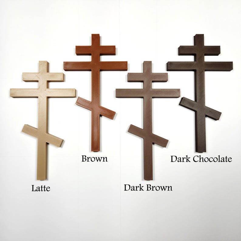 3D Printed Orthodox/catholic 3-bar Cross - Multiple Colors Available ...