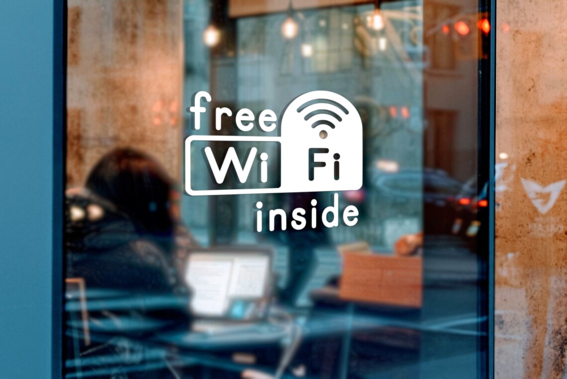 Free Wifi Inside PICK COLOR Vinyl Decal Sticker for | Etsy