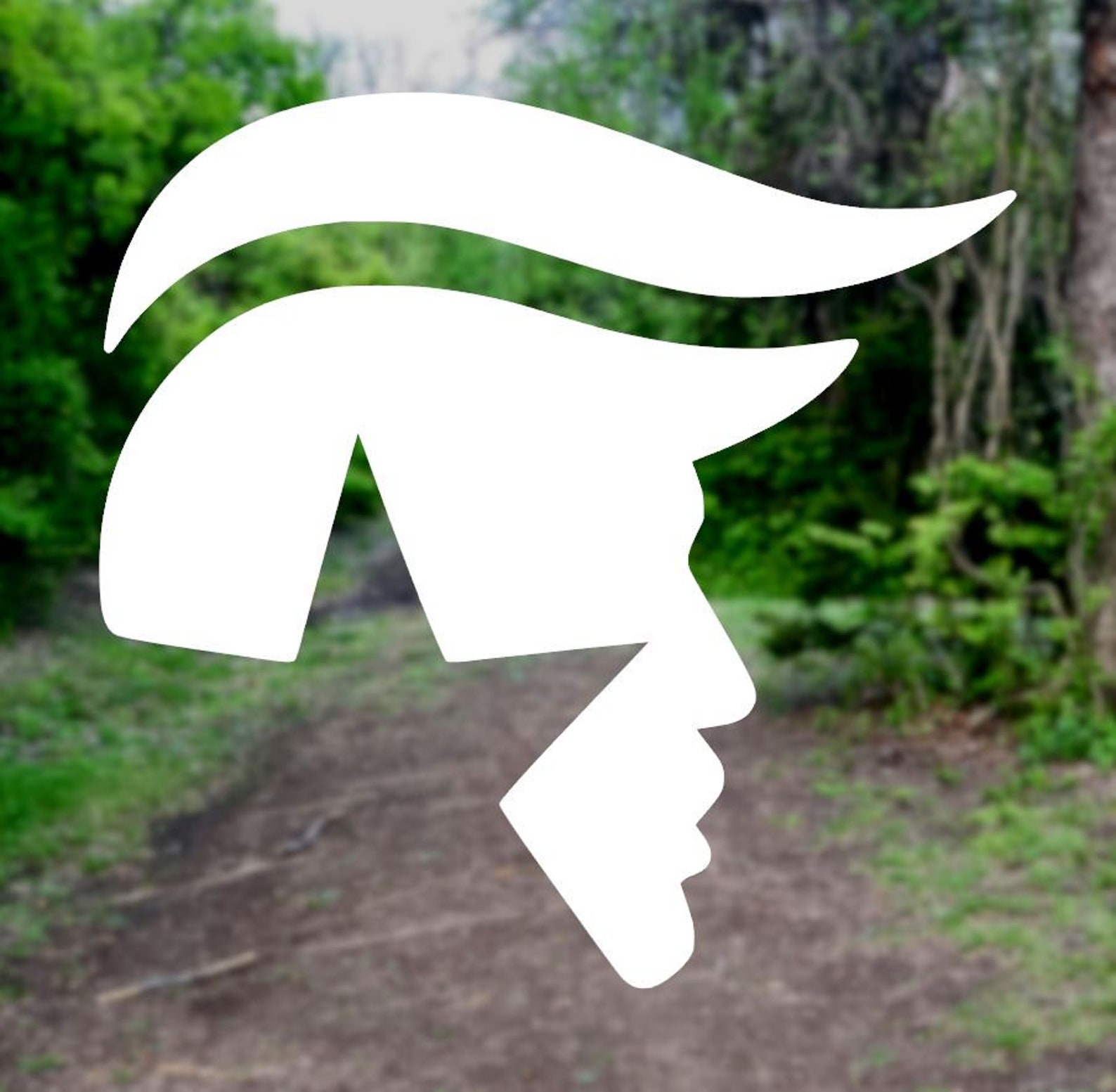 Donald Trump Hair Logo PICK COLOR Vinyl Decal Sticker for - Etsy