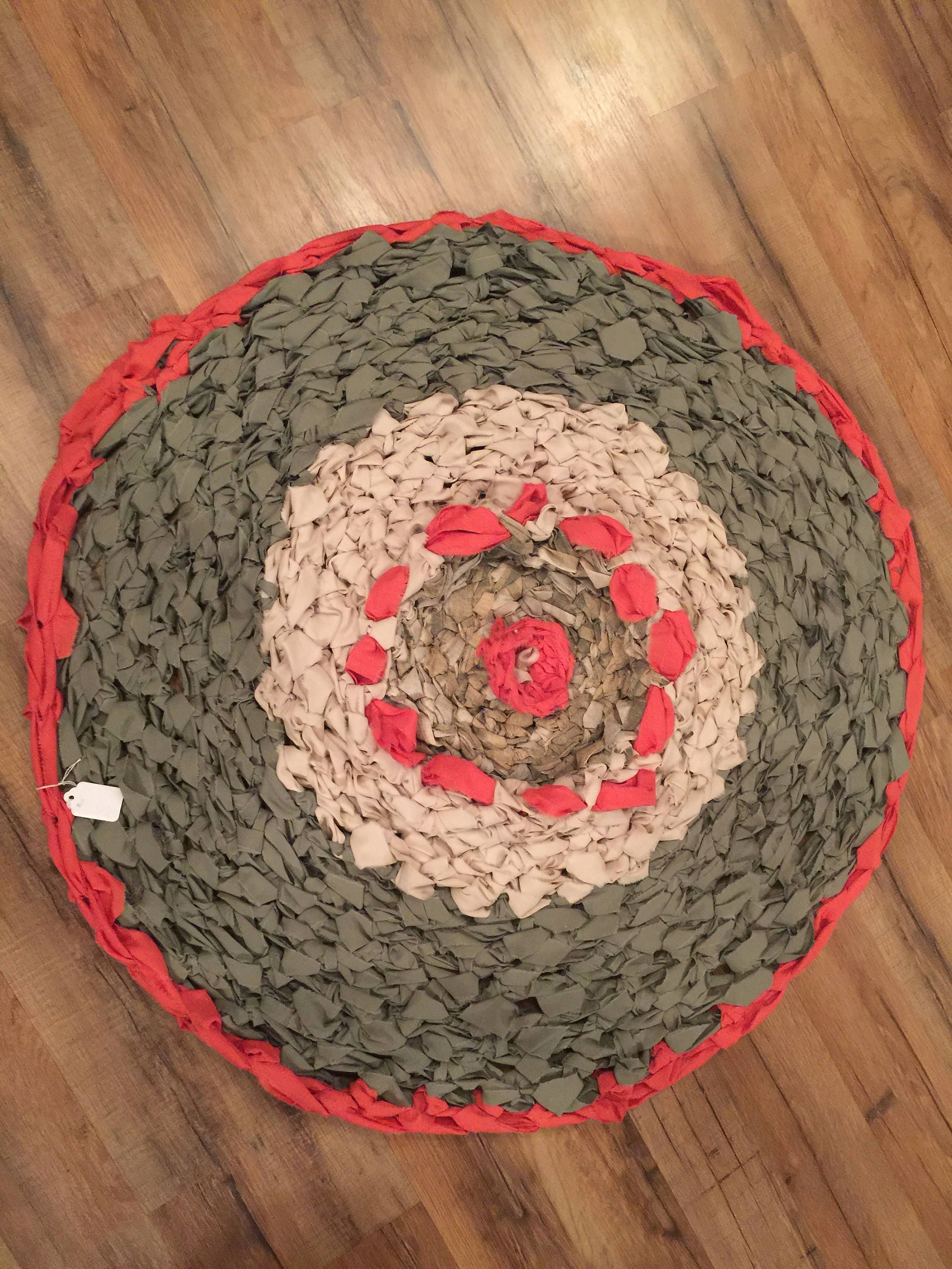 Pink/grey Rag Rug - Etsy