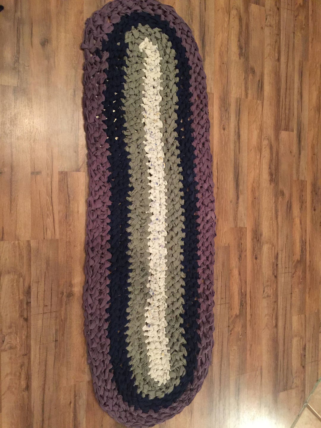 Blue/purple Rag Rug Runner - Etsy