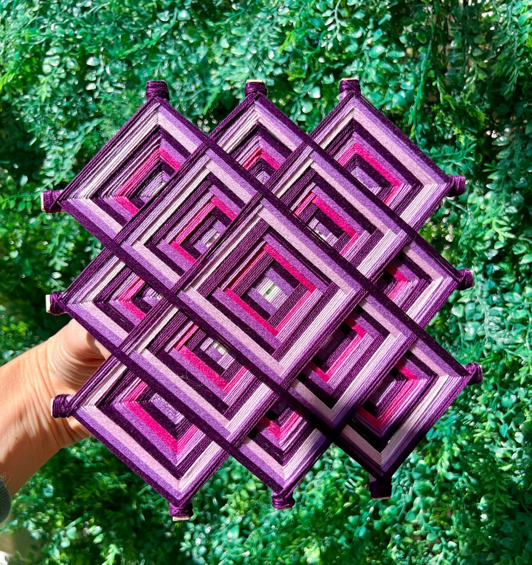 Tibetan Yantra Yarn Mandala Purple Buddhist Prayer Altar Decor - Etsy