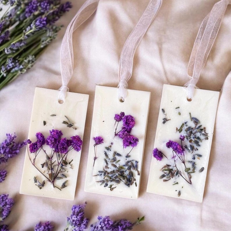 Lavender Wax Mini Sachet: Handmade Natural Closet Freshener - Etsy