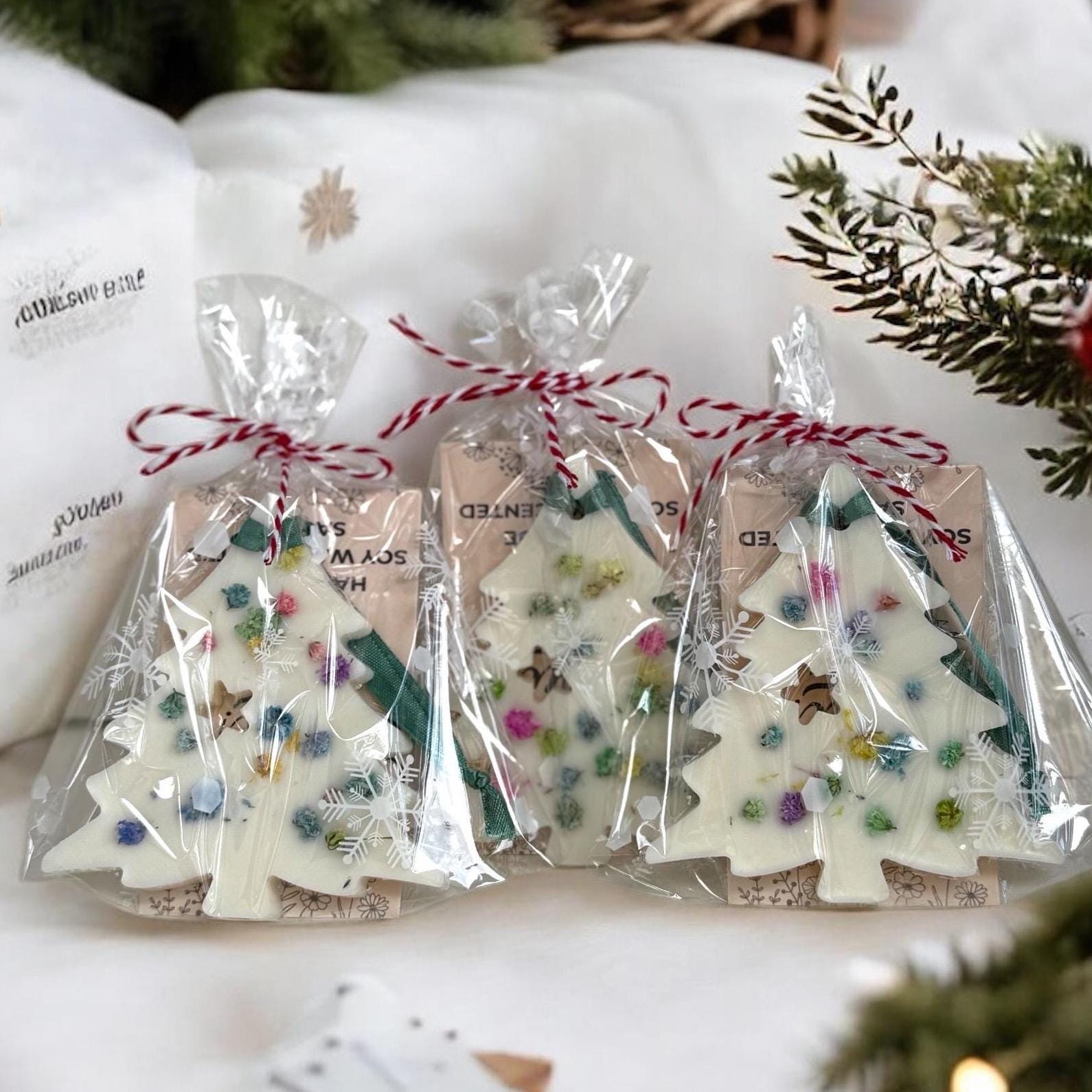 Holiday Wax Sachet: Scented Christmas Tree Small Gift Aroma Ornament - Etsy