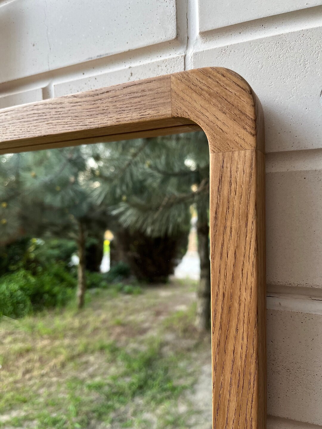 Solid Wood Modern Mirror, Scandinavian Wall Mirror Vintage Style, Large ...