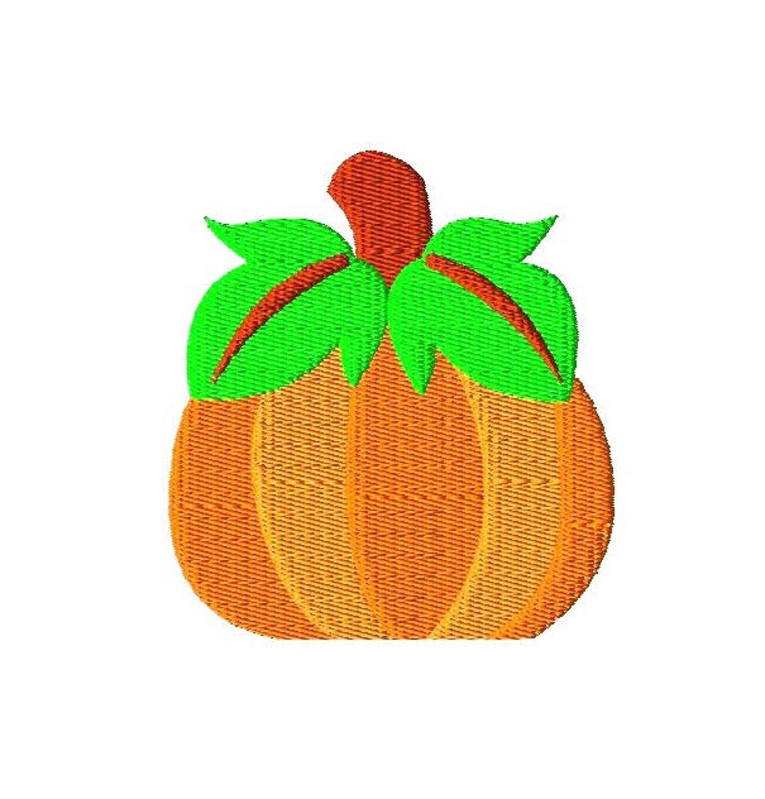 Pumpkin Embroidery Design, Filled Stitch Pumpkin Embroidery Design ...