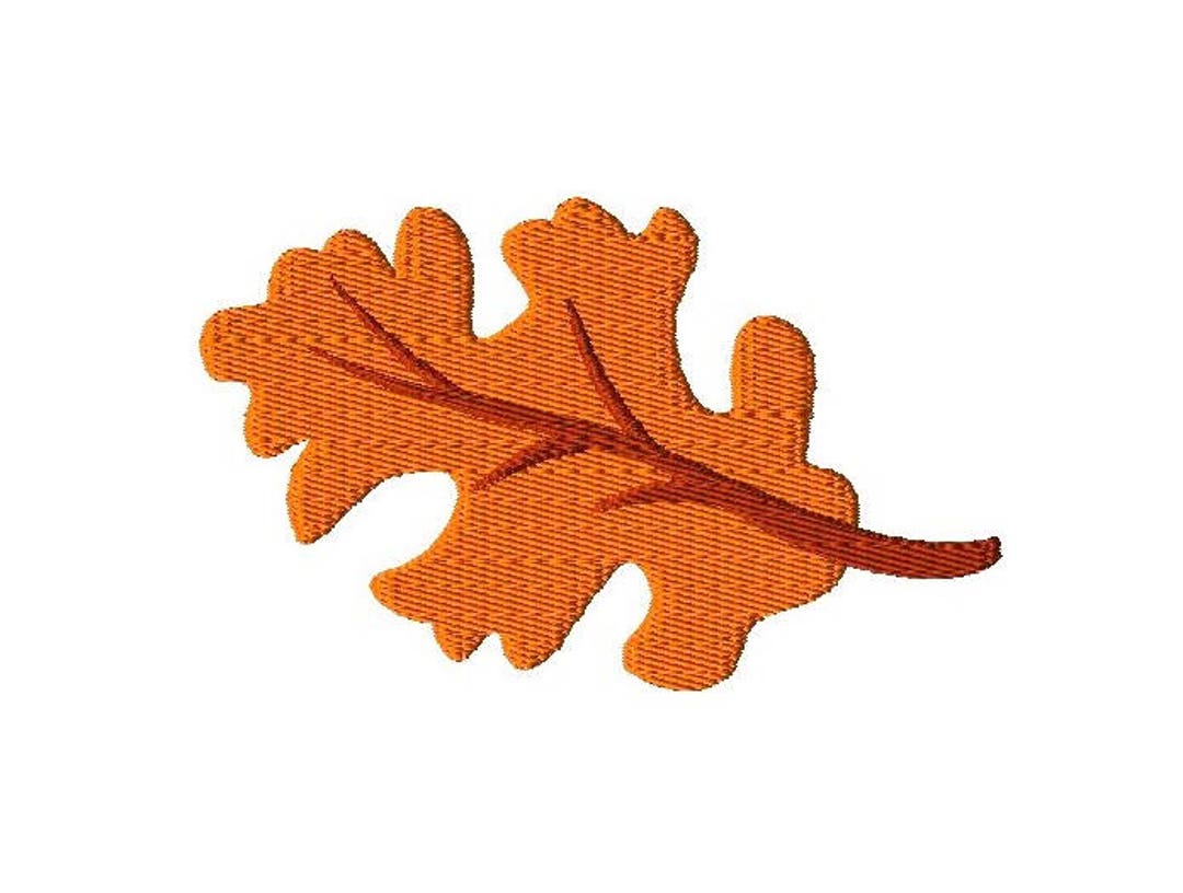 Fall Leaf Embroidery Design, Filled Stitch Fall Leaves Embroidery ...