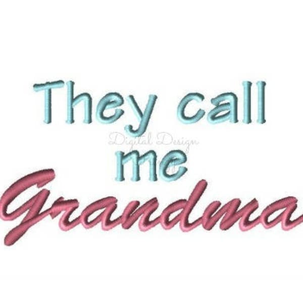 Grandma With Kids Names Embroidery Design - Etsy