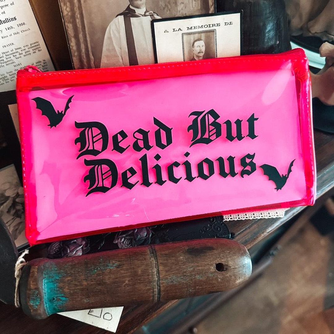 Dead but Delicious Gothic Cosmetic Case, Gothic Makeup Bag, Gothic ...