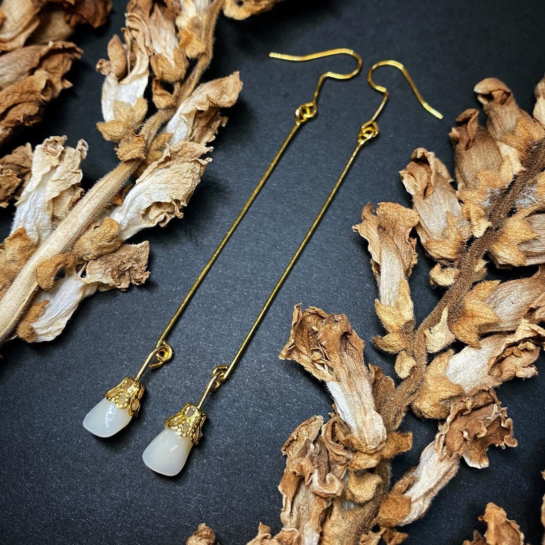 Golden Human Tooth Dangle Drop Earrings, Taxidermy, Memento Mori ...