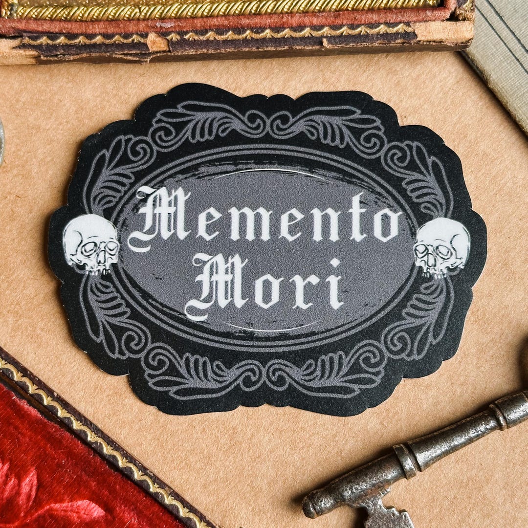 Memento Mori Sticker, Victorian Mourning Ephemera, Art, Oddities ...