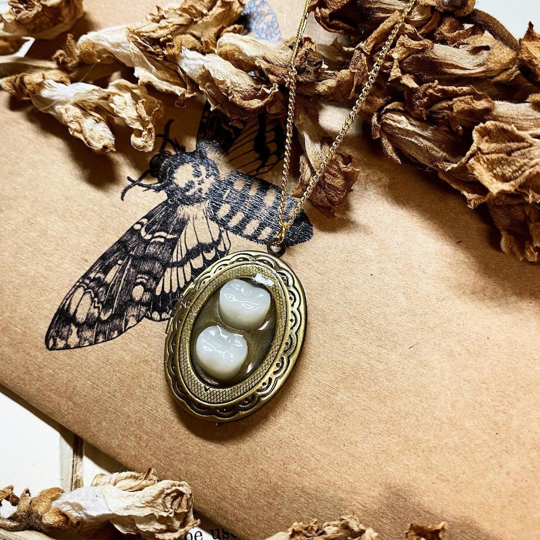 Bronze Double Human Molar Tooth Victorian Style Locket - Etsy