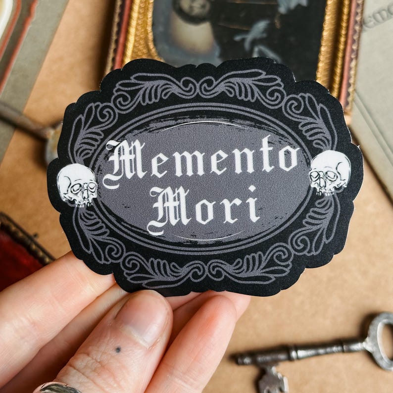 Memento Mori Sticker: Victorian Mourning Ephemera, Oddities Curiosities ...