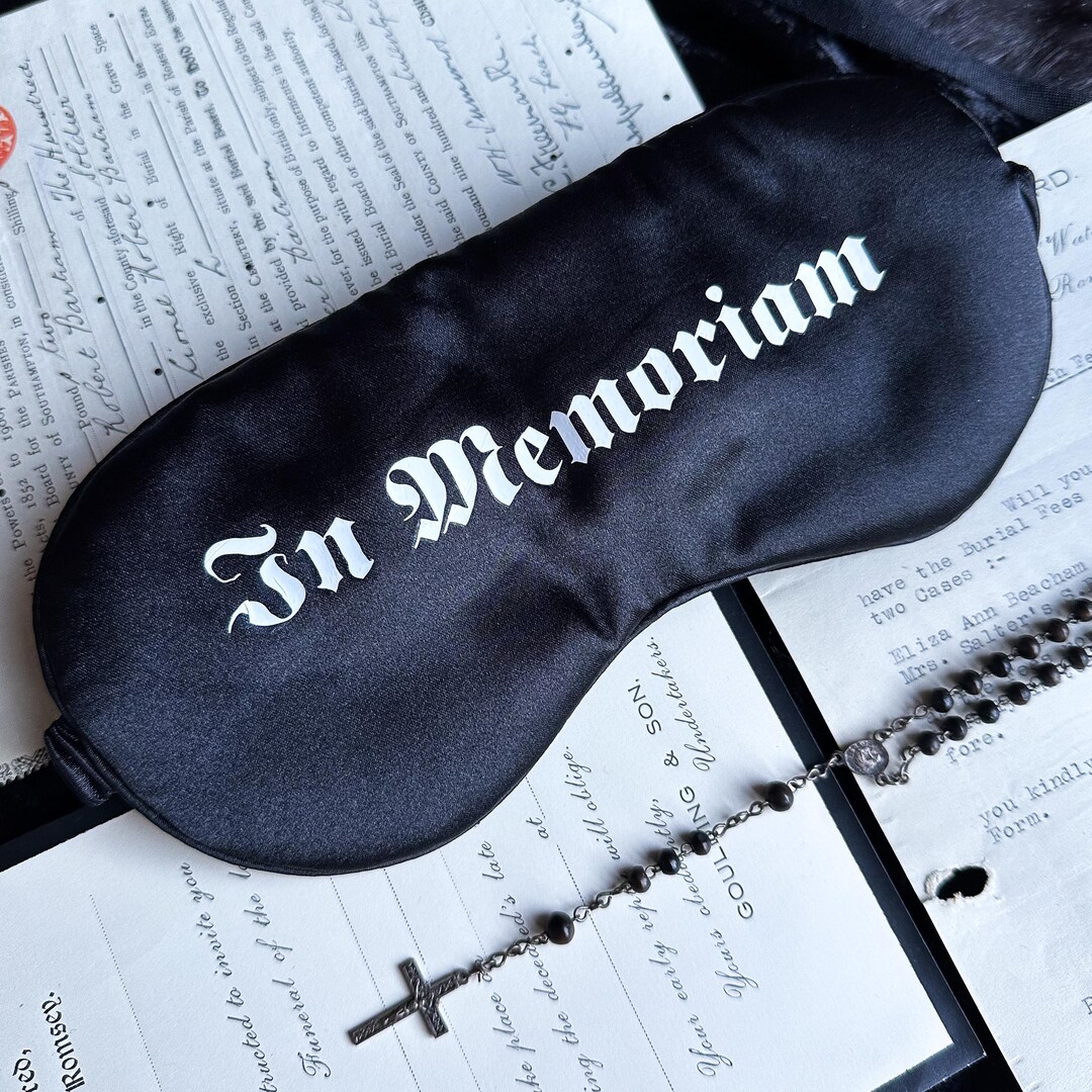 In Memoriam Gothic Sleep Mask, B Grade, Casket Coffin Memento Mori ...