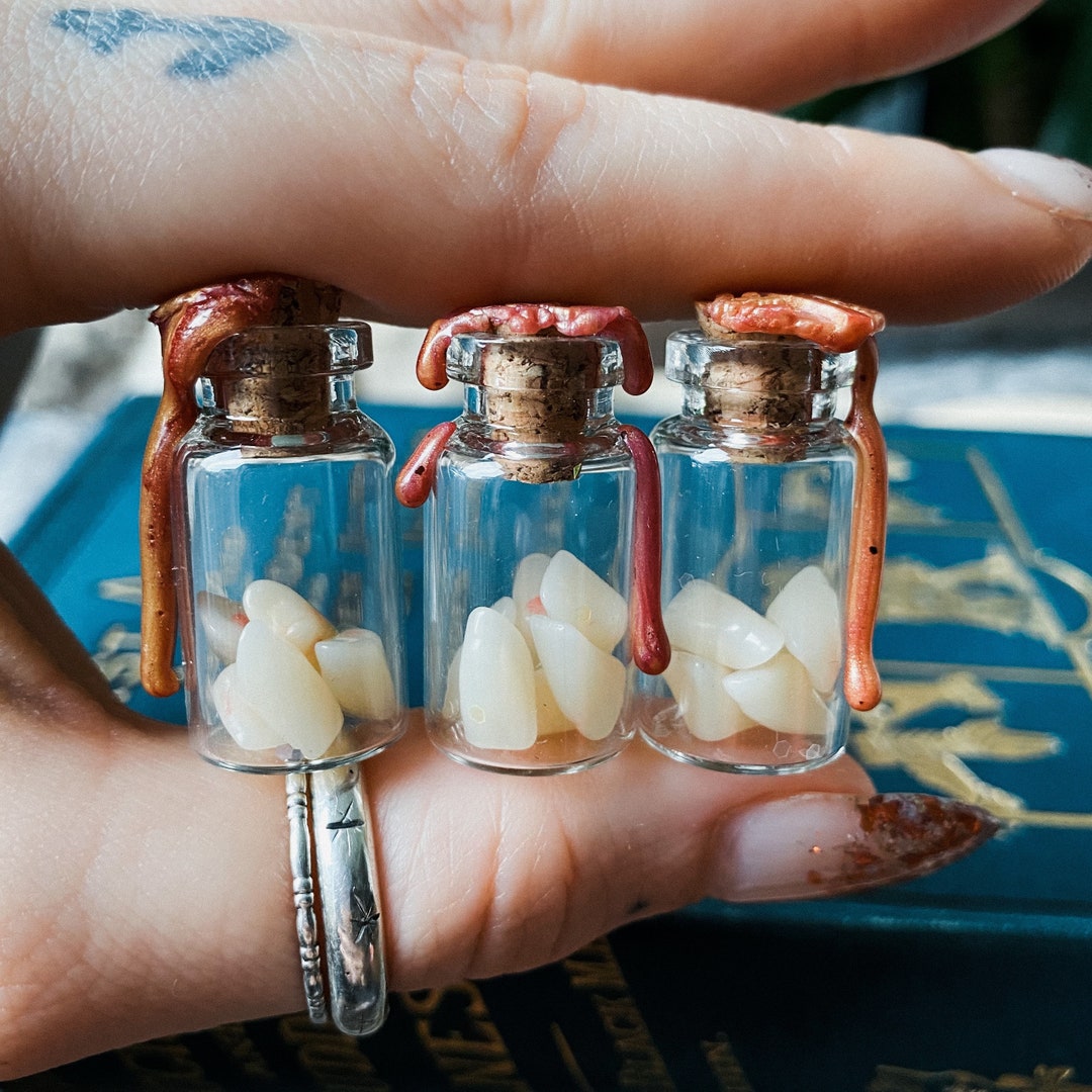 Baby Teeth Bottle: Oddities Curiosities, Trinkets Whimsy, Memento Mori ...