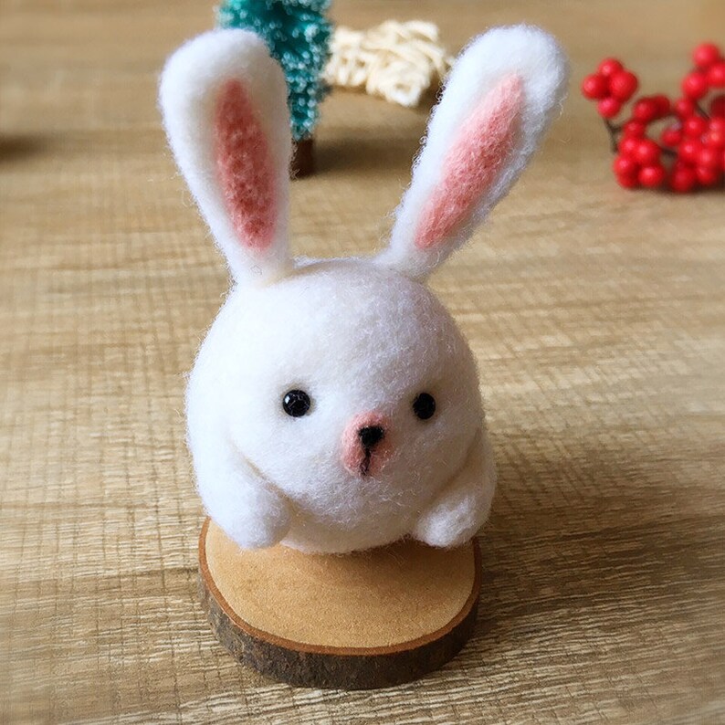 Needle Felted Felting Kit Project Woodland Animals Bunny Cute - Etsy