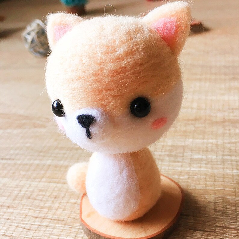Needle Felted Felting Kit Project Animals Akita Dog Cute for - Etsy