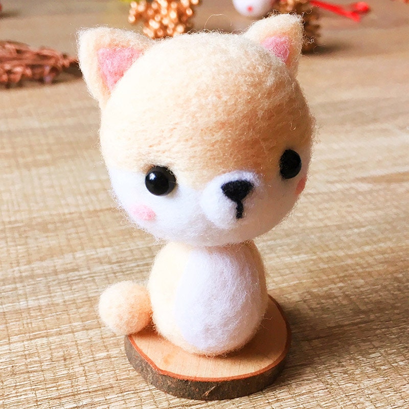 Needle Felted Felting Kit Project Animals Akita Dog Cute for - Etsy
